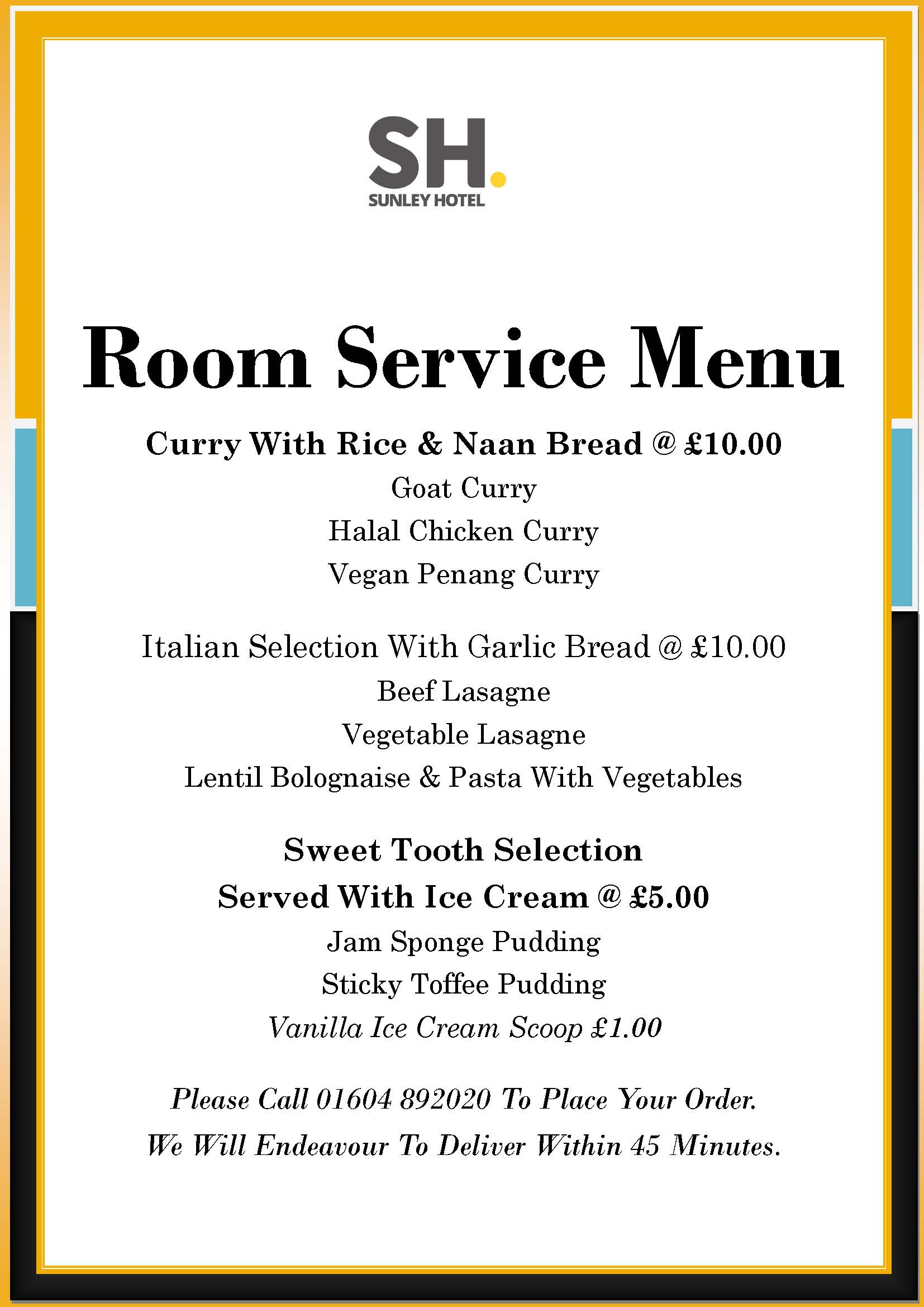 Food Service - Sunley Hotel | Northampton | Waterside Campus